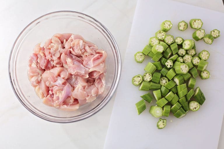 Crispy Okra with Chicken - Flavorful Home