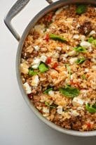 One-Pot Ground Beef and Feta Risotto - Flavorful Home