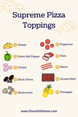 Toppings On Supreme Pizza: What Goes on Your Pizza? - Flavorful Home